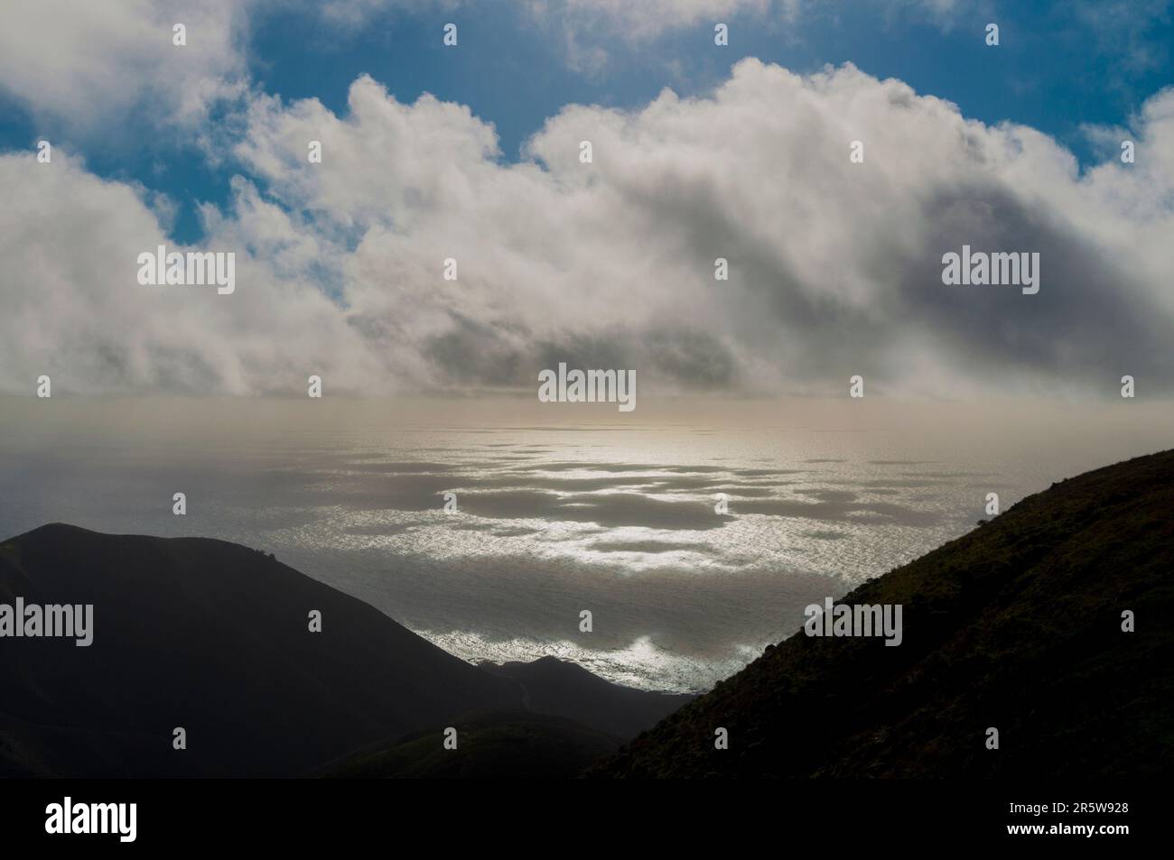 Cloud shadows on the Pacific Ocean at Soberanes Canyon, Big Sur ...