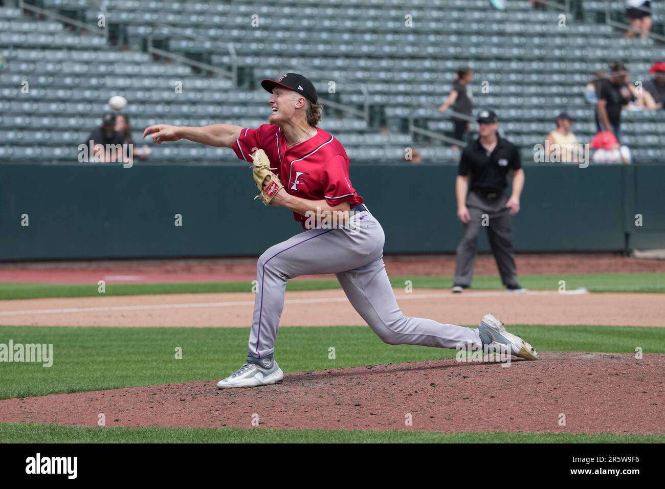 Salt Lake UT, USA. 4th June, 2023. Albuquerque pitcher Gavin Hollowell ...