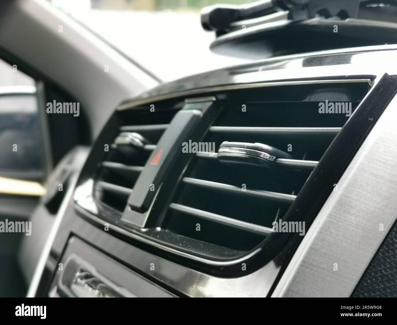 The side view center car air vent on the dashboard Stock Photo - Alamy