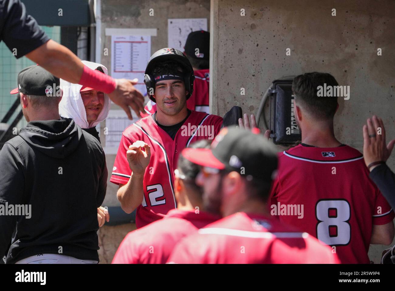 June 4 2023: Albuquerque shortstop Conner Kaiser (12) rounds third and ...