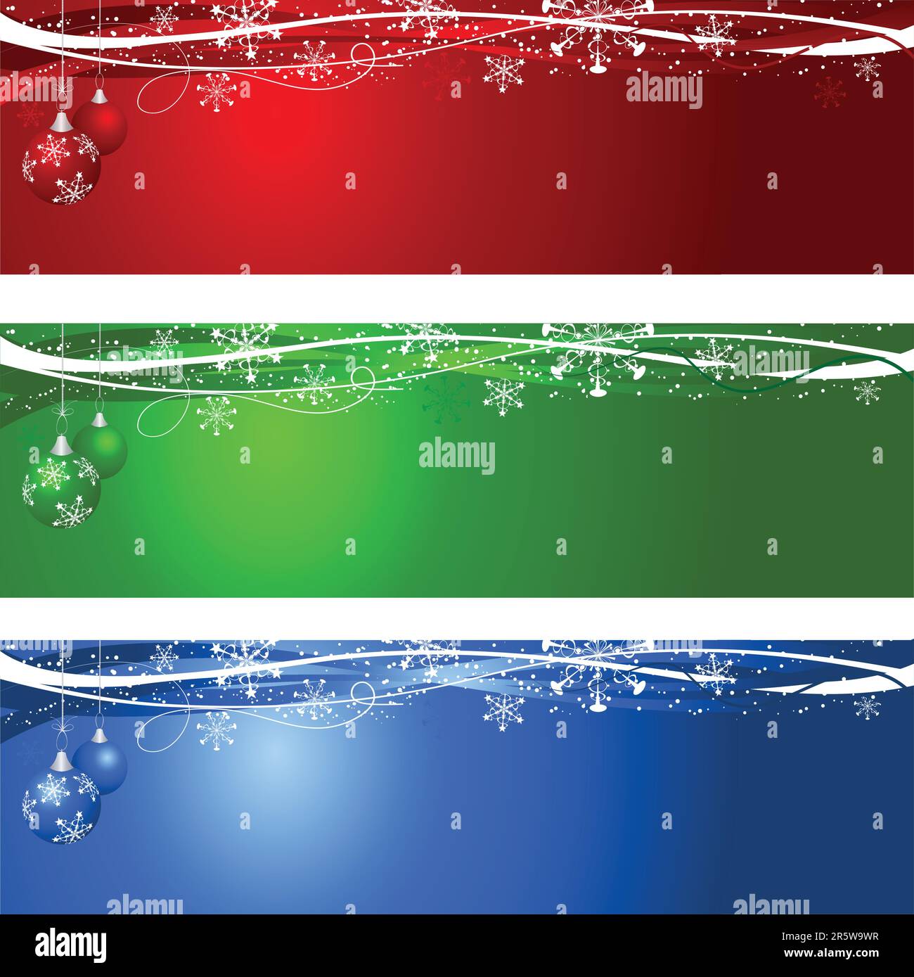 Decorative Christmas backgrounds in various colours Stock Vector Image ...