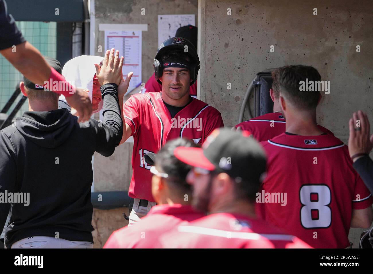 June 4 2023: Albuquerque shortstop Conner Kaiser (12) rounds third and ...