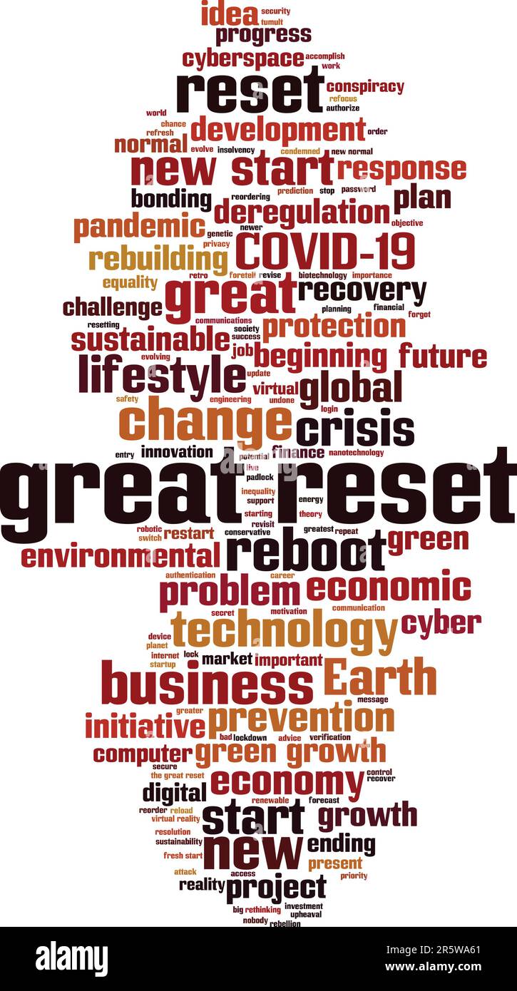 Great reset word cloud concept. Collage made of words about great reset ...