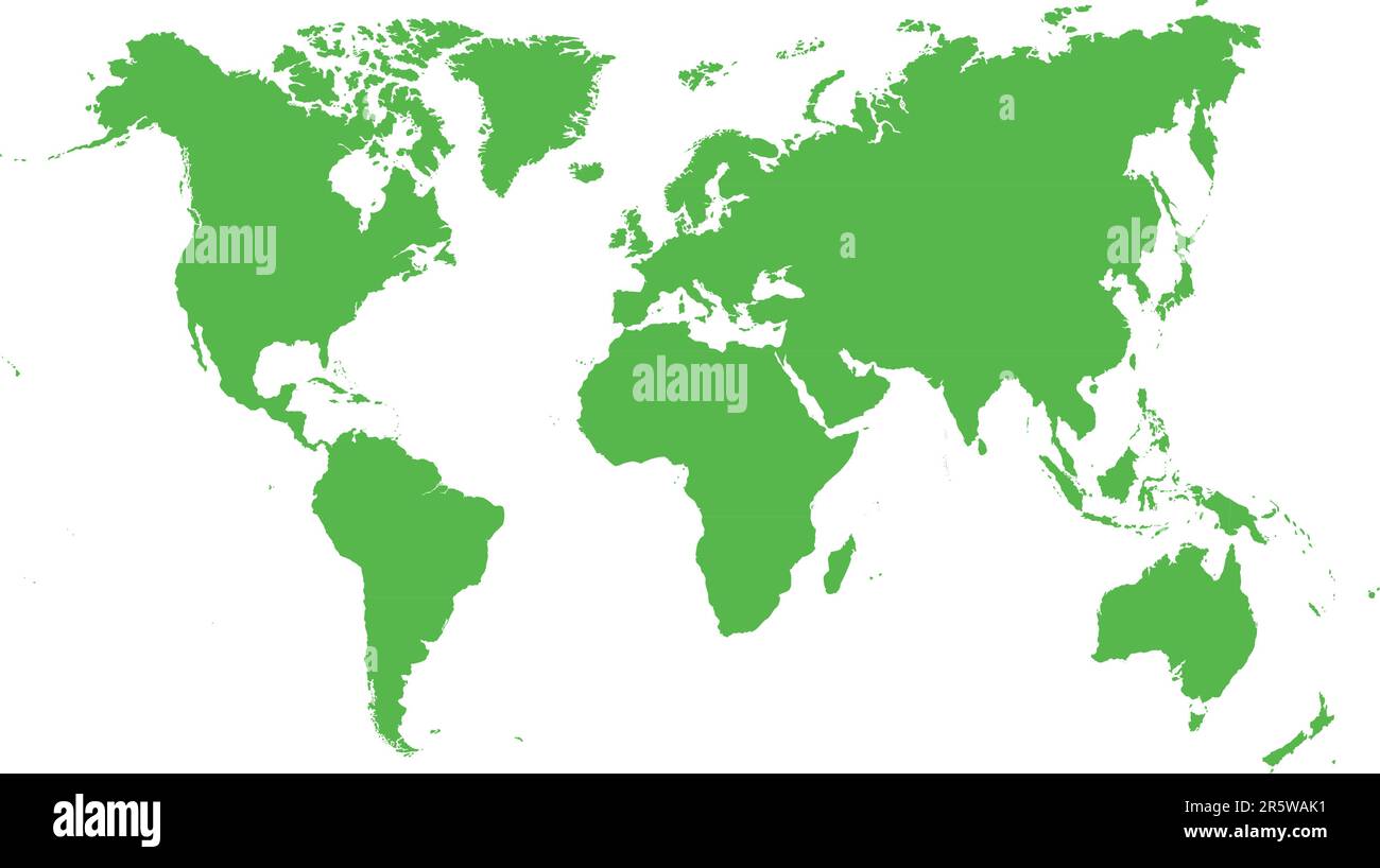 Vector world map isolated over a white background Stock Vector Image ...