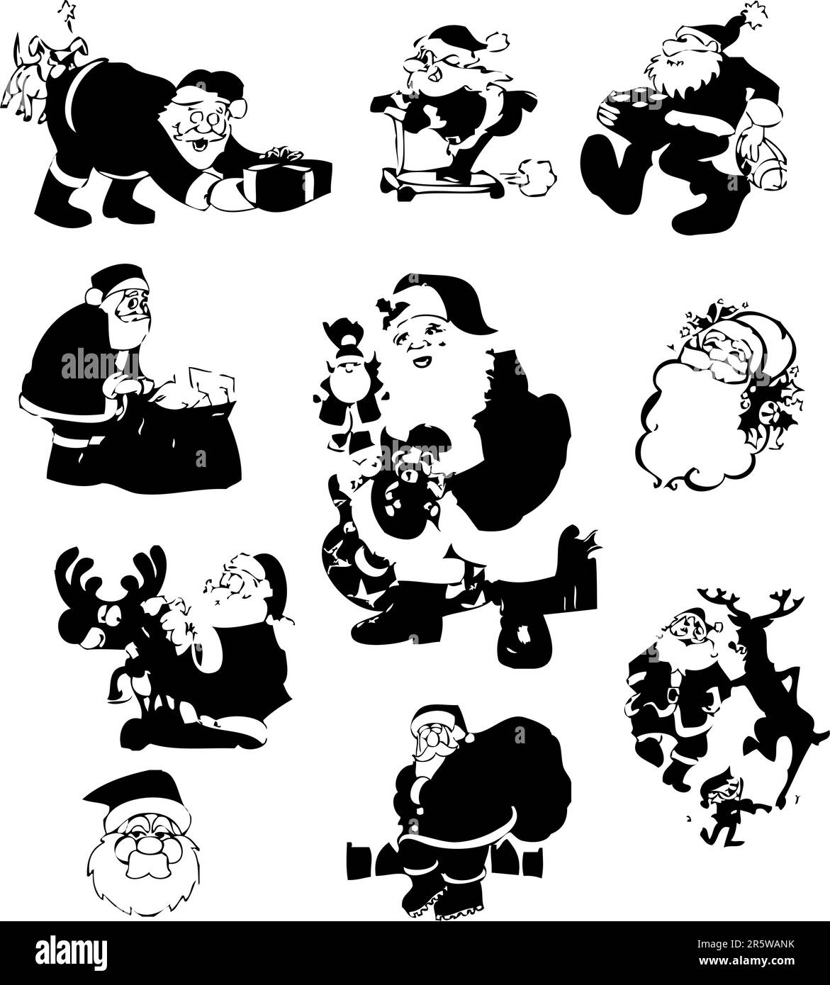 Illustration of Xmas Silouettes - Vector Stock Vector Image & Art - Alamy
