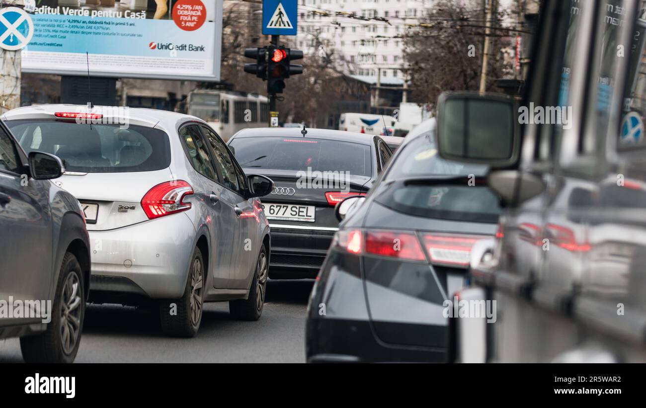 Bumper to Bumper - Urban traffic congestion during peak hour in ...
