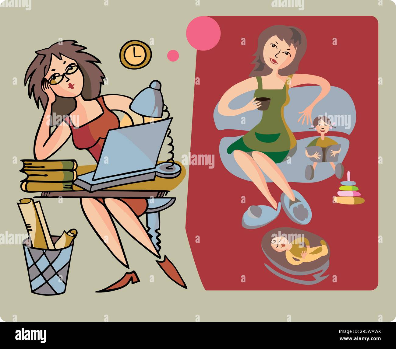 Dream job illustration Stock Vector Images - Alamy