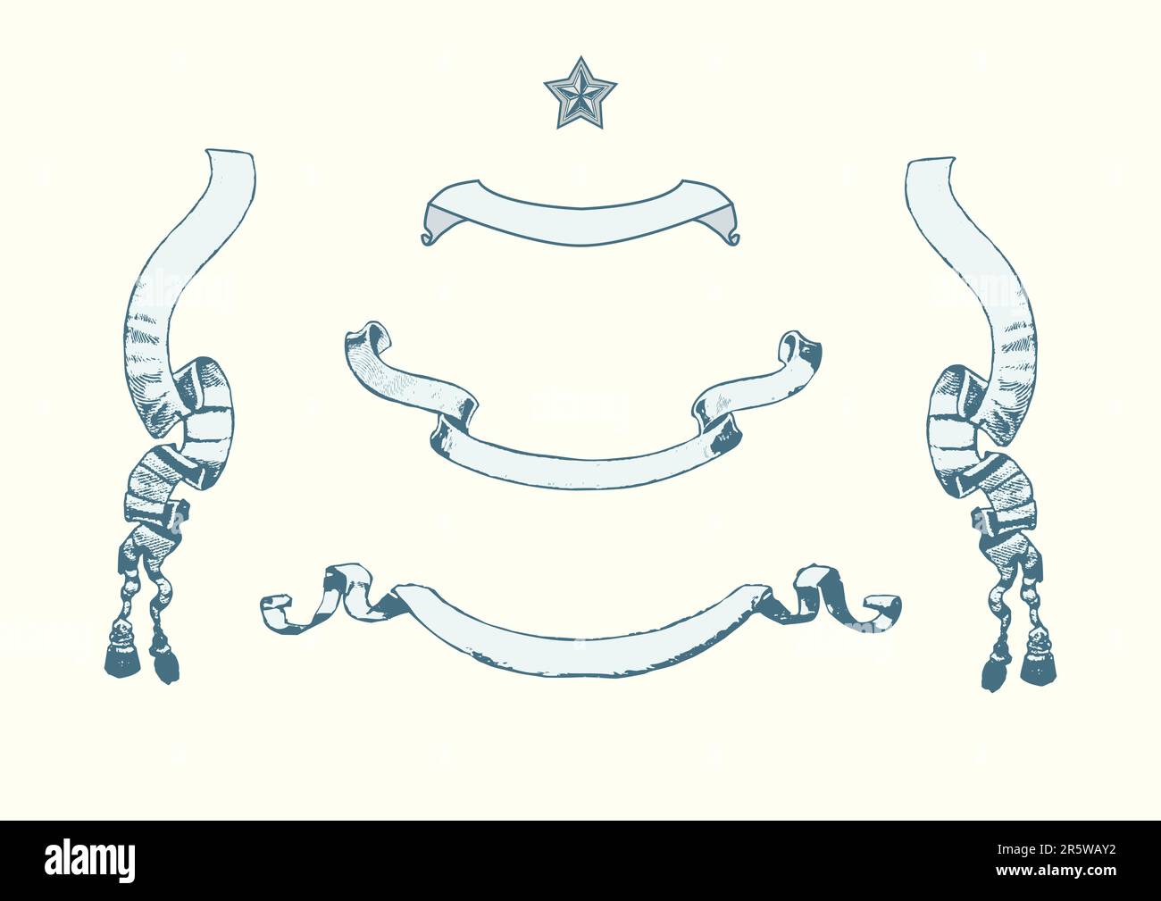 A series of vector scrolls. Vector illustration Stock Vector Image ...