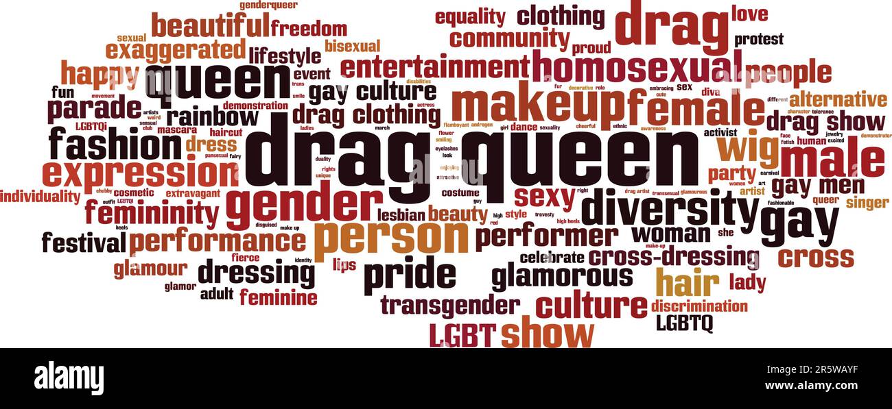 Drag queen word cloud concept. Collage made of words about drag queen ...