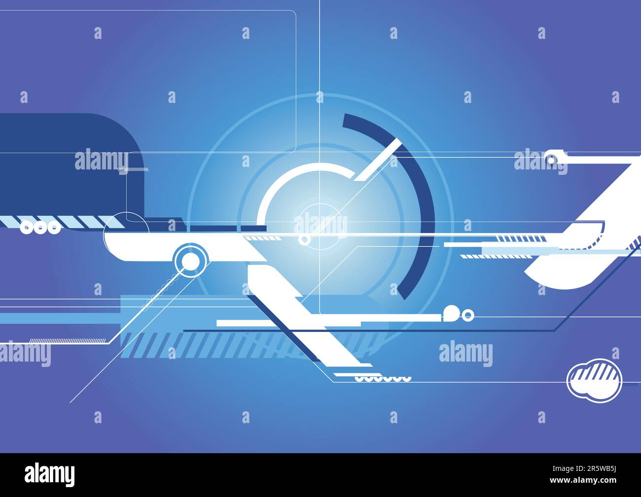 Stock Vector Illustration: Blue Techno Background . Great uses in ...