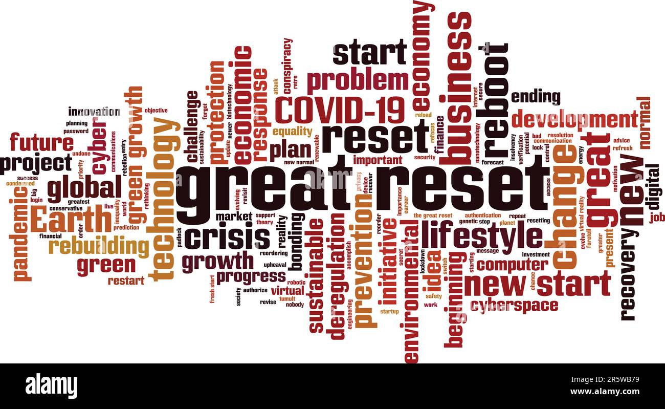 Great reset word cloud concept. Collage made of words about great reset ...