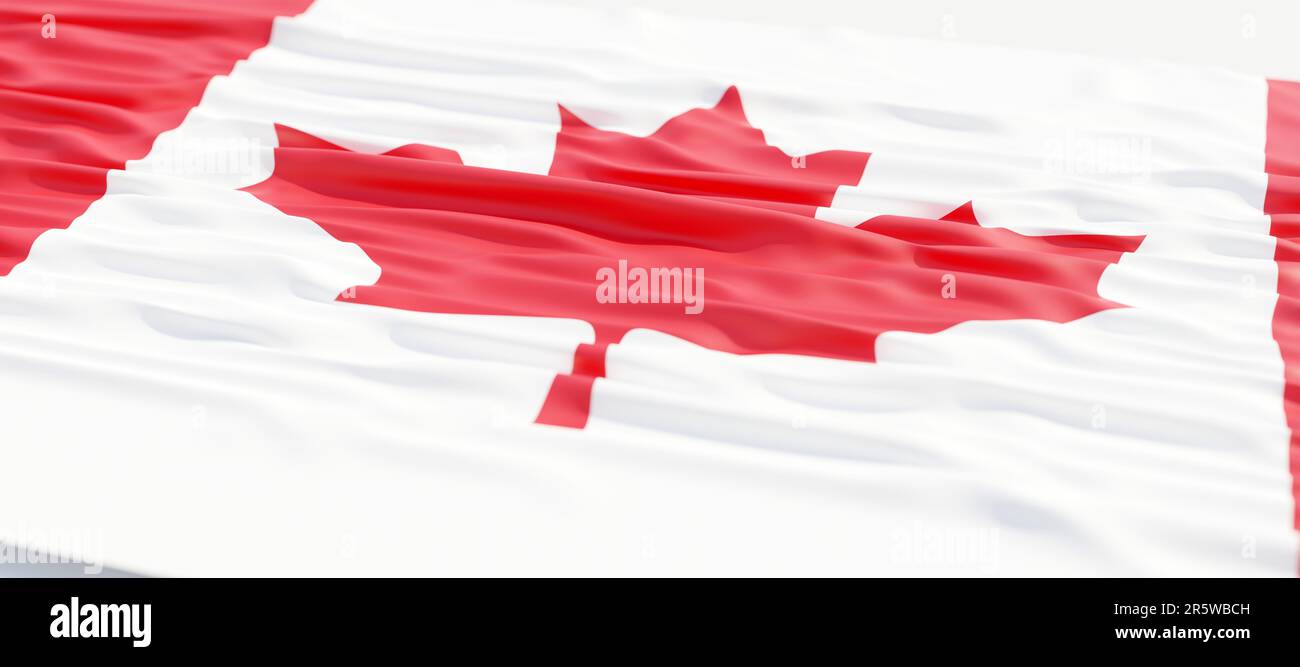 Canada flag wave background, Canadian National Holiday. 3d render Stock ...