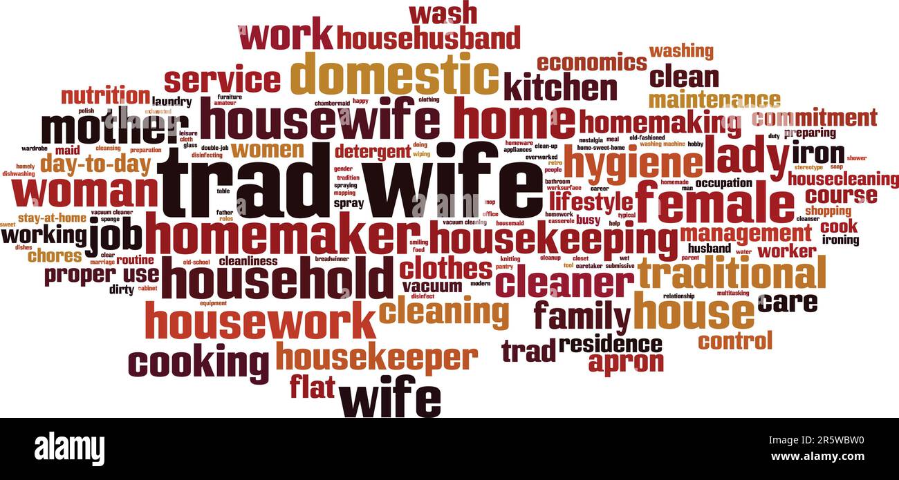 Trad wife word cloud concept. Collage made of words about trad wife ...