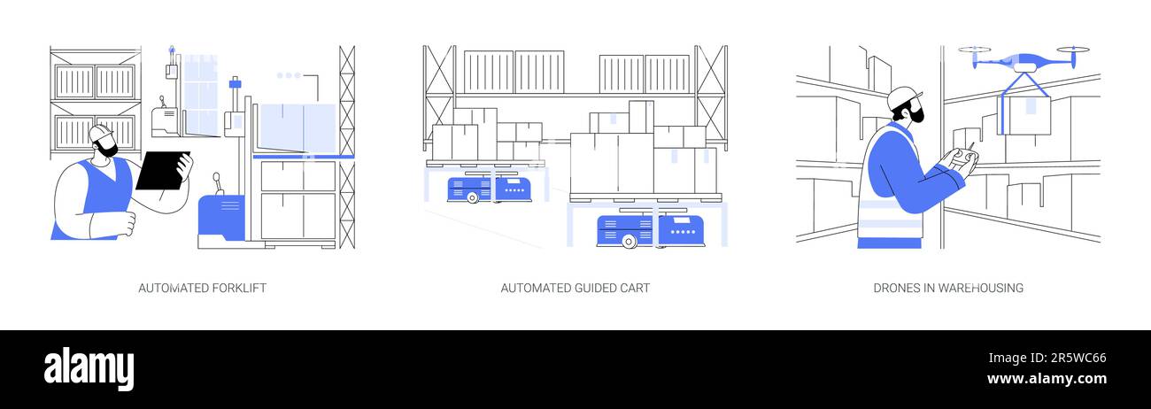 Automated guided vehicles Stock Vector Images - Alamy