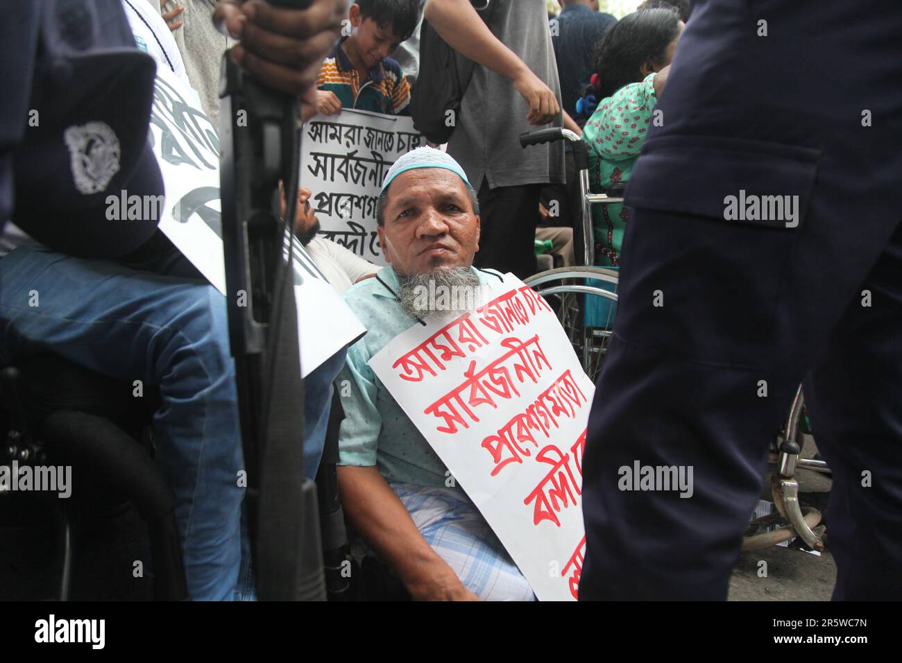 Dhaka Bangladesh 04may2023,Physically challenged stage demonstration at ...