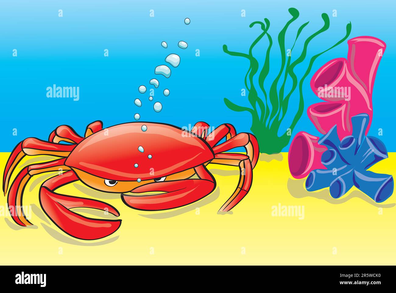 Illustration of a red crab Stock Vector Image & Art - Alamy
