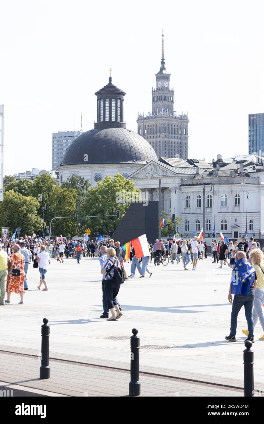 Warsaw, Mazovia/Poland - June 4th 2023: Freedom demonstration "March on ...