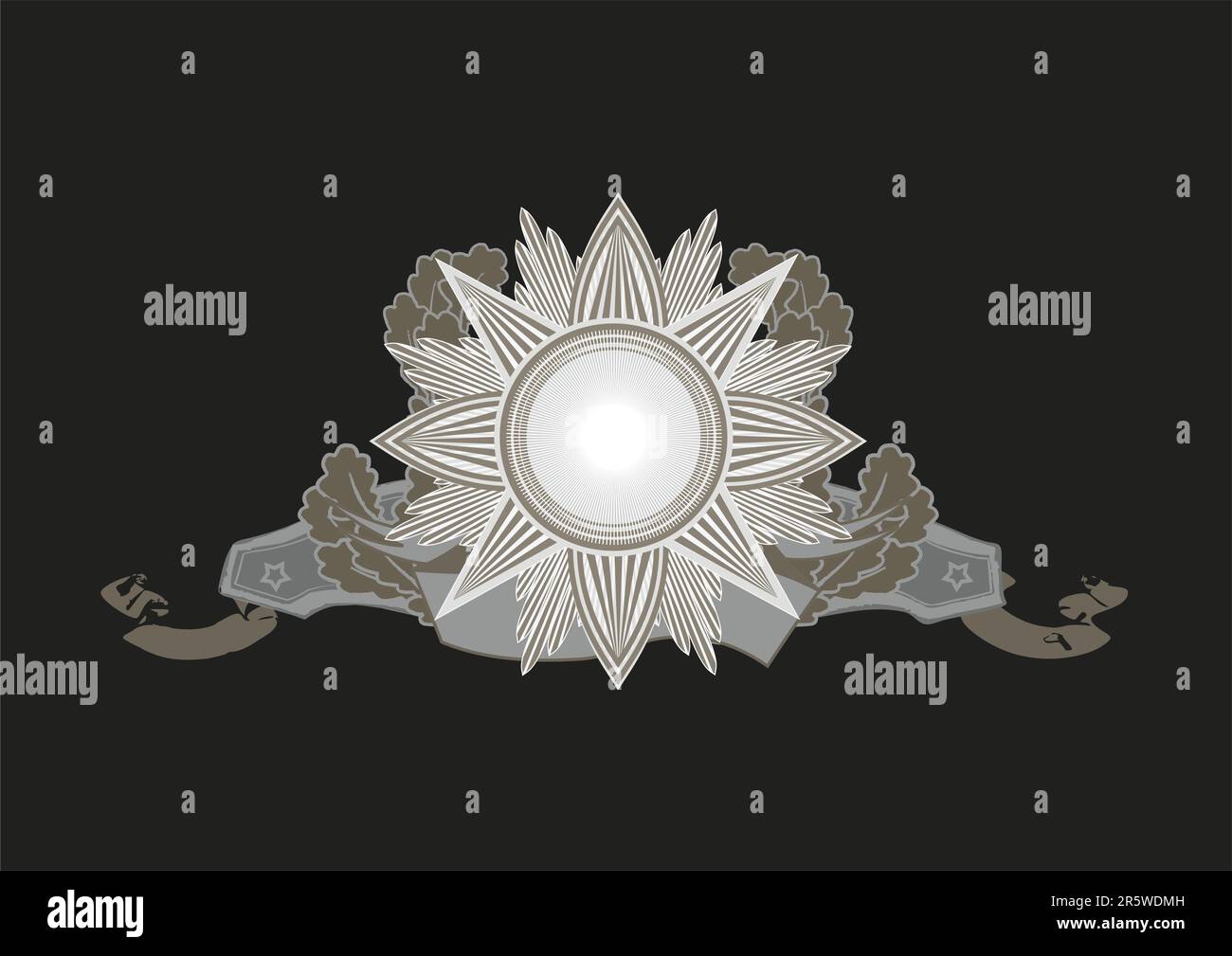 Insignia - star shaped with banner . Blank so you can add your own ...