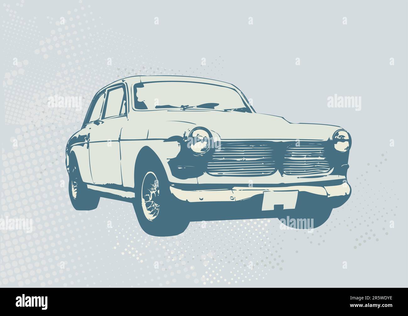 Vector Illustration of old vintage custom collector's car Stock Vector ...