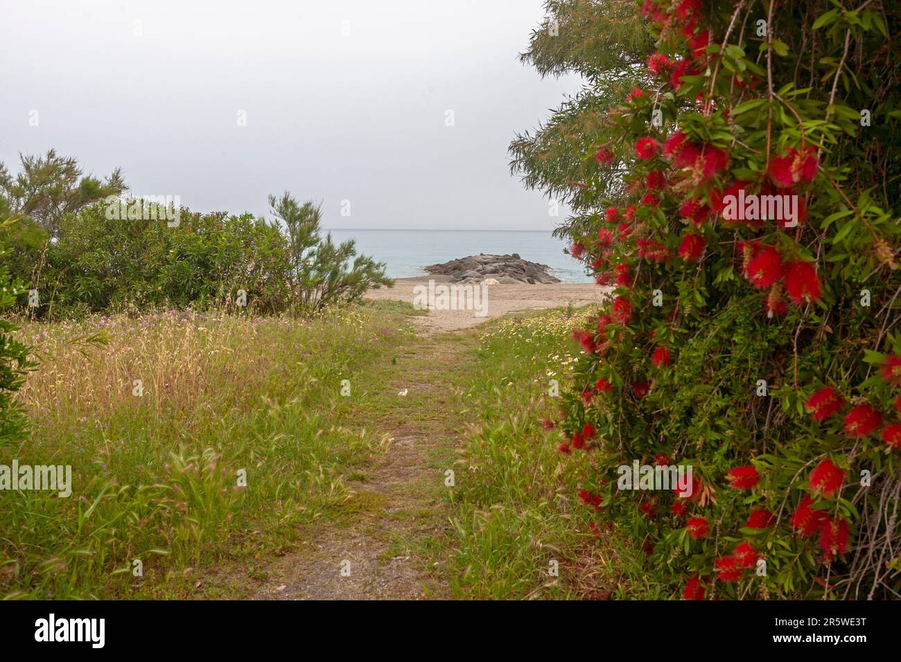 The beach at Roccella Ionica, Calabria, southern Italy Stock Photo - Alamy