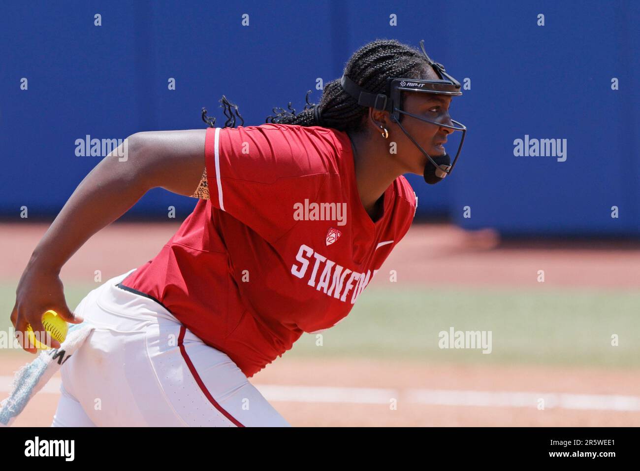 Stanford's NiJaree Canady pitches against Oklahoma during the fifth ...