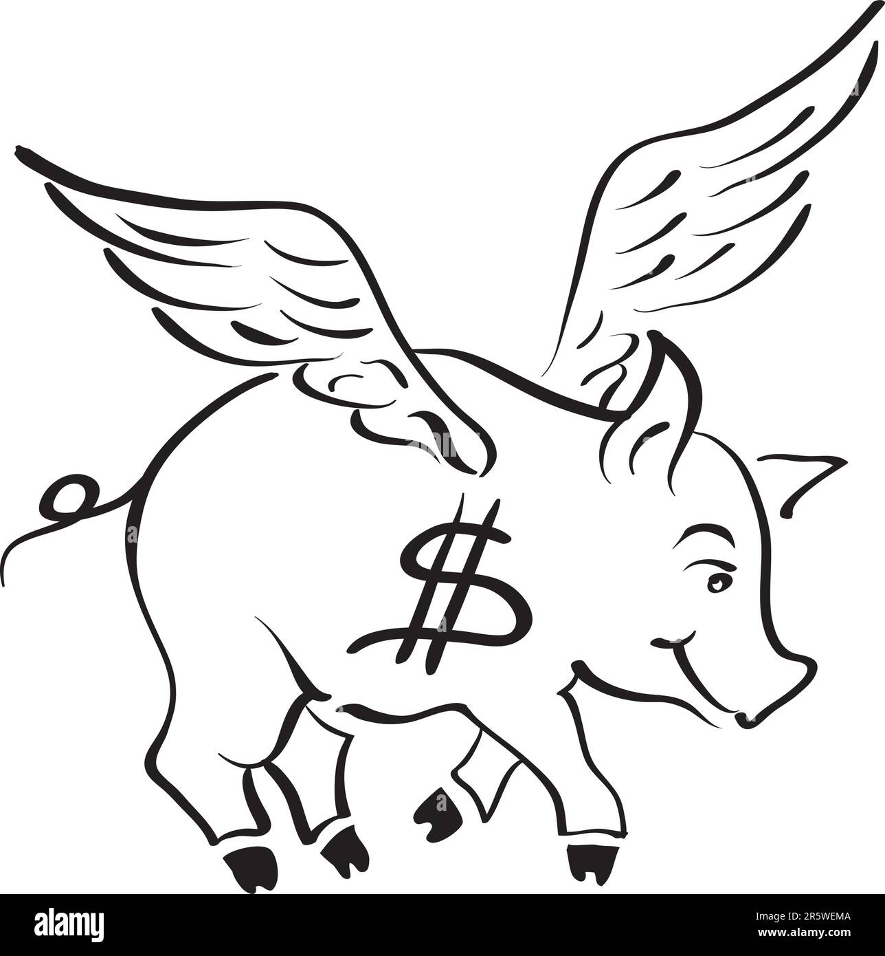 Illustration of a pig money Stock Vector Image & Art - Alamy