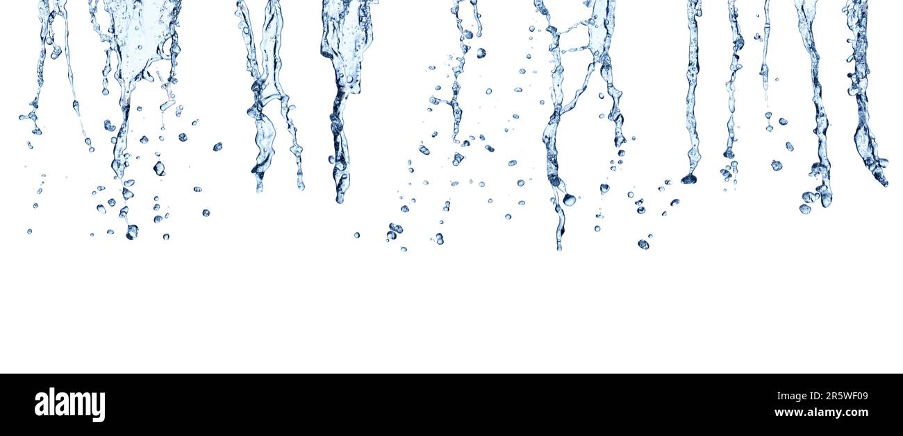 water splash drop blue liquid bubble fresh purity clean background ...