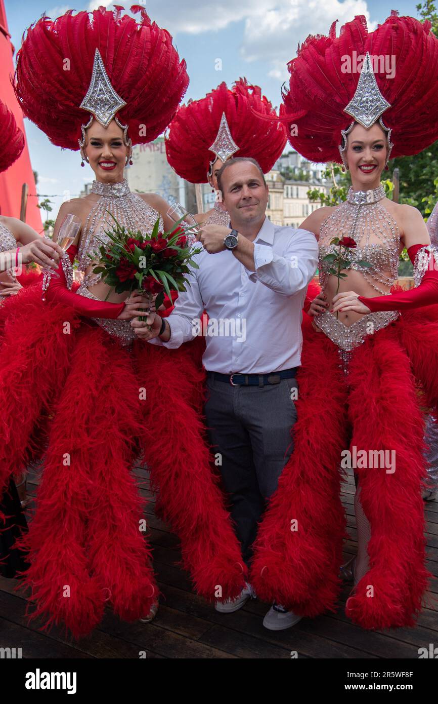 Paris, France. 05th June, 2023. Matthias Meilland with dancers of the ...