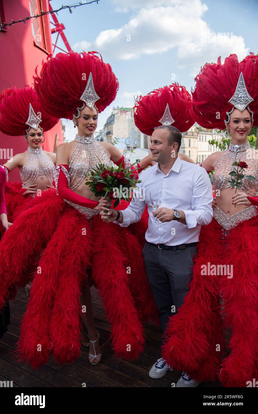 Paris, France. 05th June, 2023. Matthias Meilland with dancers of the ...