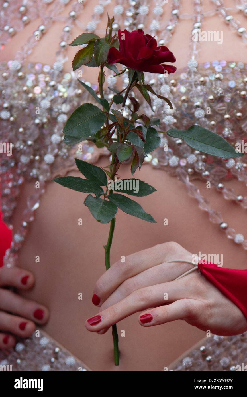 Paris, France. 05th June, 2023. The rose is seen during the baptism of ...