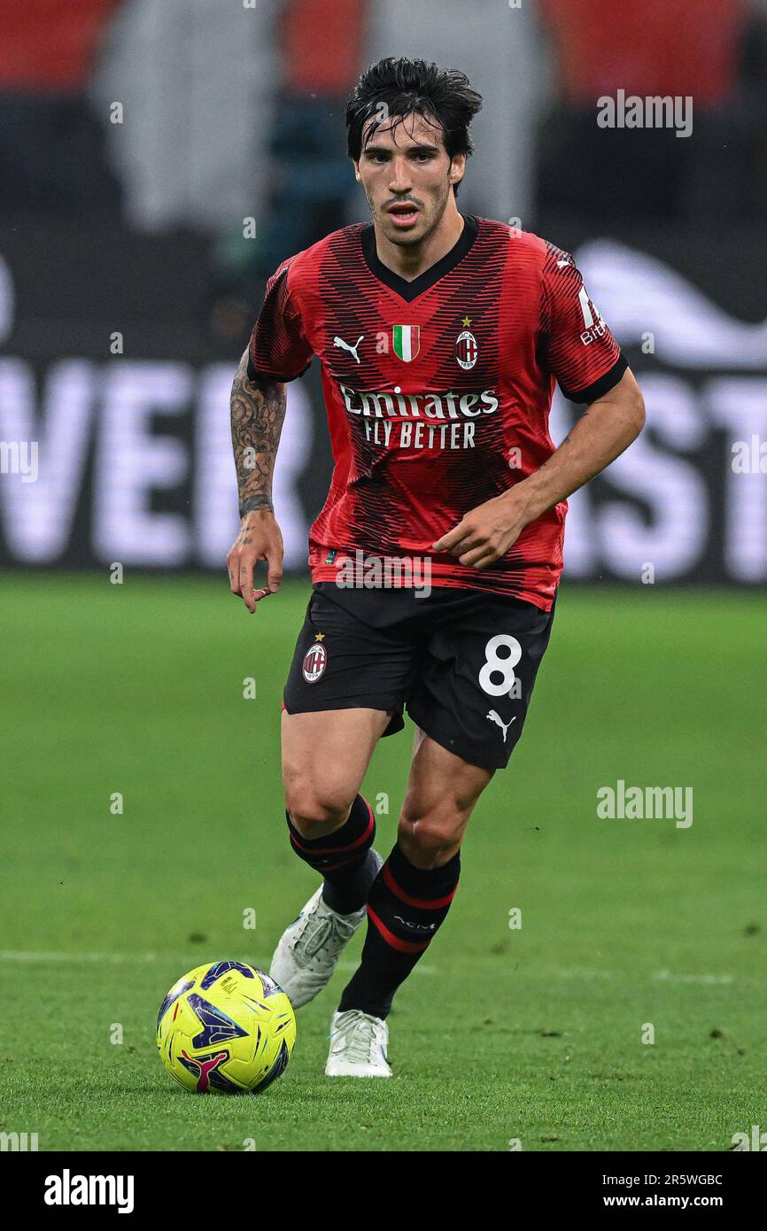 Sandro Tonali (8 Milan) during the Serie A match between AC Milan and ...