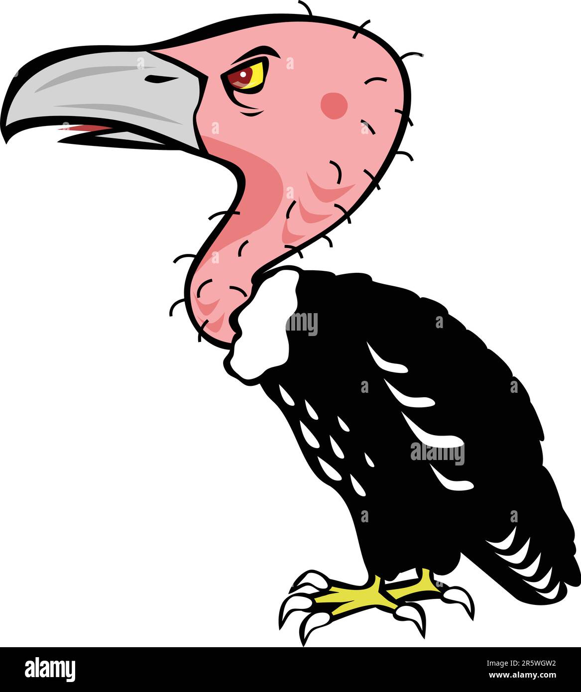 Editable vector illustration of a cartoon vulture Stock Vector Image ...