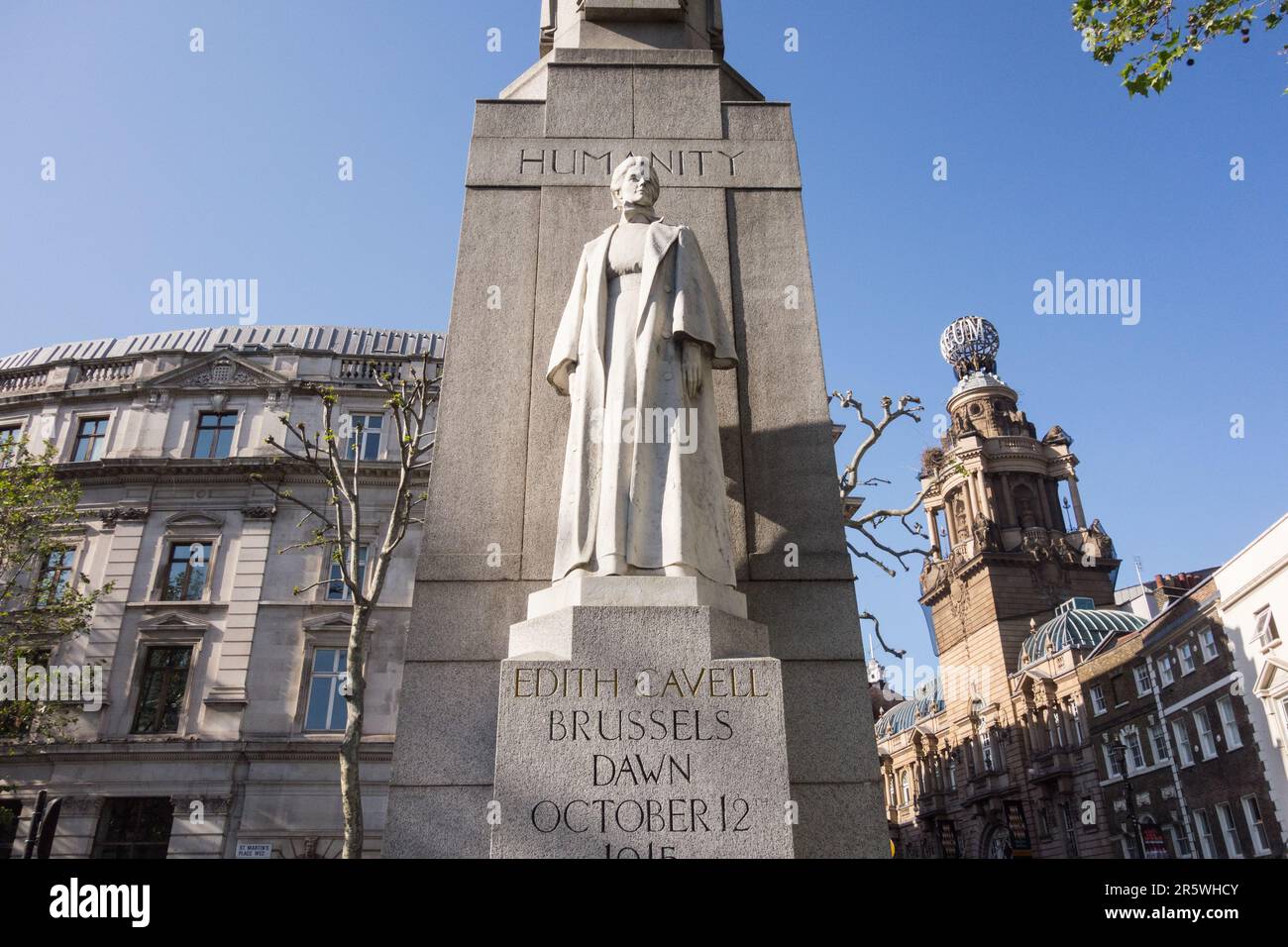 Statue of Edith Cavell, by George Frampton, St Martin's Place, London ...