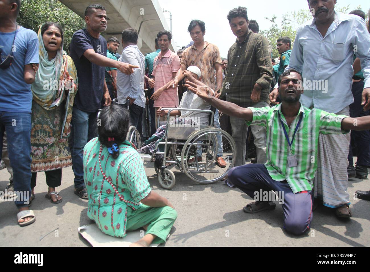 Dhaka Bangladesh 04may2023,Physically challenged stage demonstration at Shahbagh in city on ...
