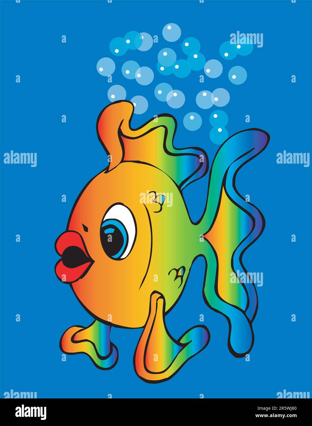 Illustratition of an Toonimal Fish-Vector Stock Vector Image & Art - Alamy