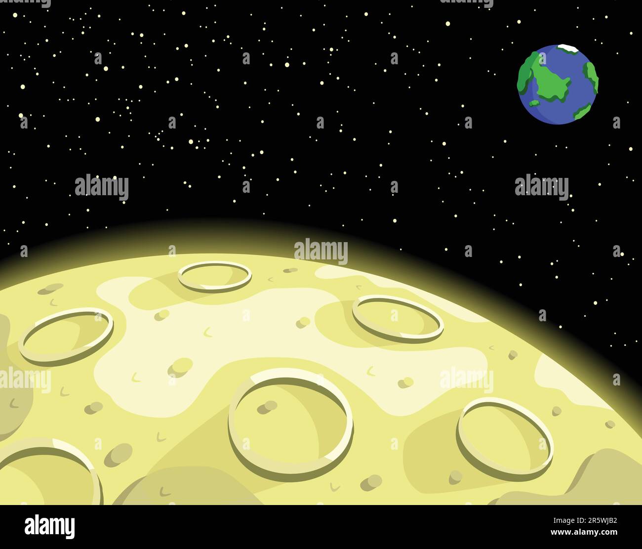Moon far away Stock Vector Images - Alamy