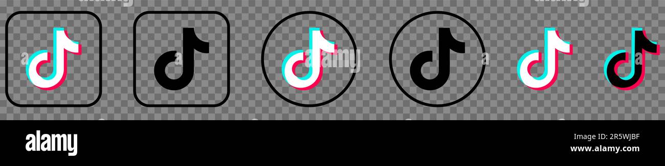 Social media tik tok logos. Design can use for web and mobile app. Vector illustration isolated ...