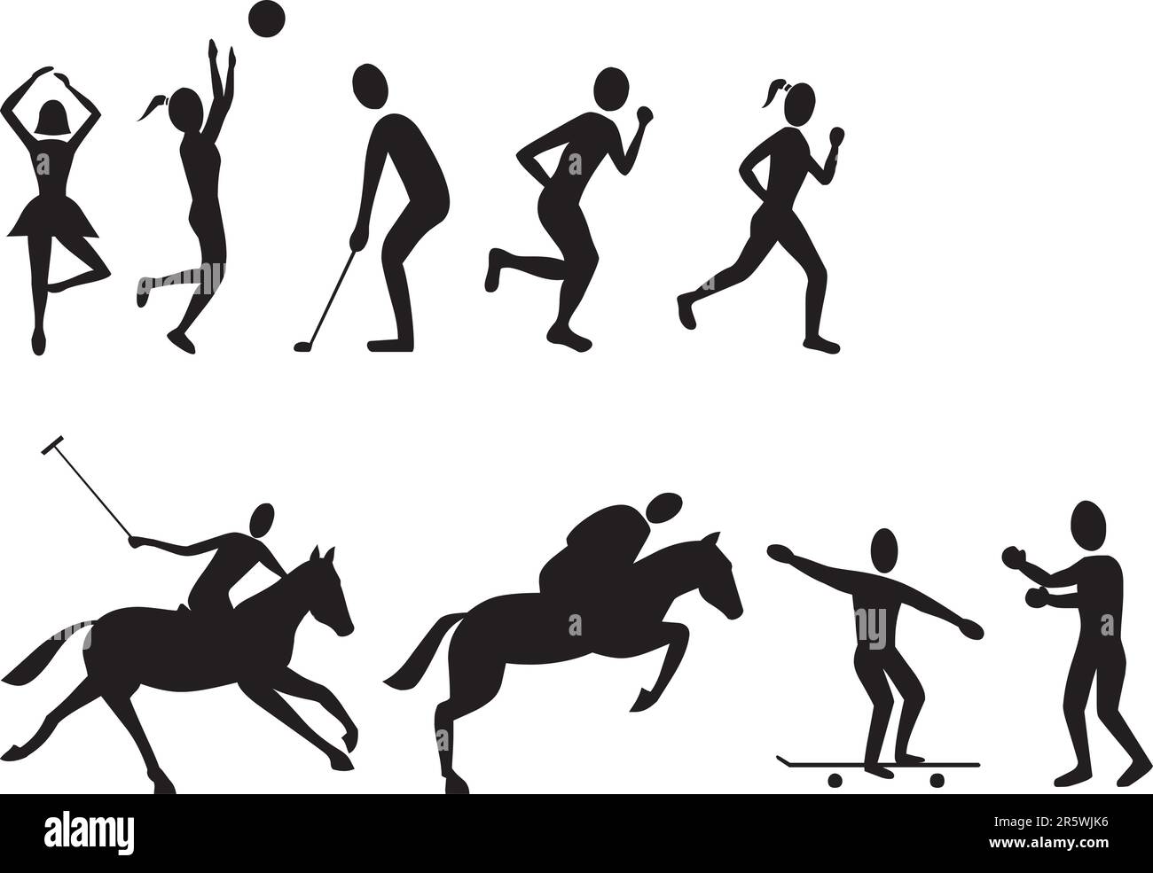 Illustration of Athlete Silouettes - Vector Stock Vector Image & Art ...
