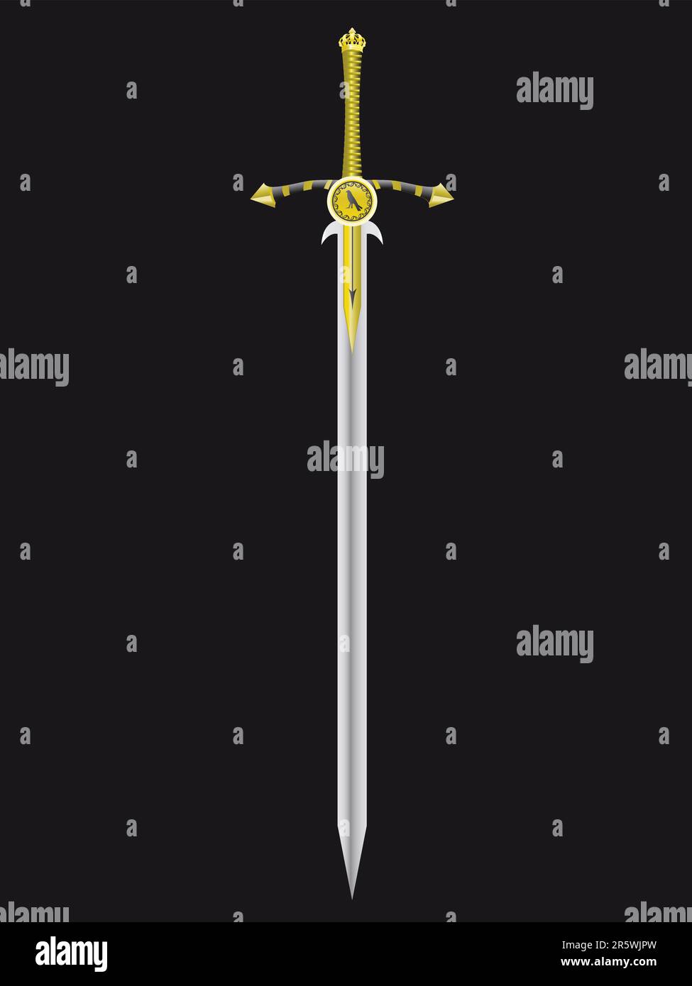 Gold sword of the king - the soldier in a vector Stock Vector Image ...