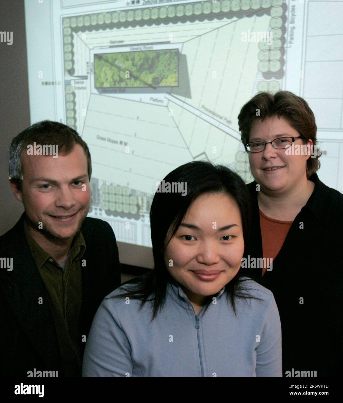 Prof. Judith Stilgenbauer (right), Calder Gillin (left) and Kit Shih ...