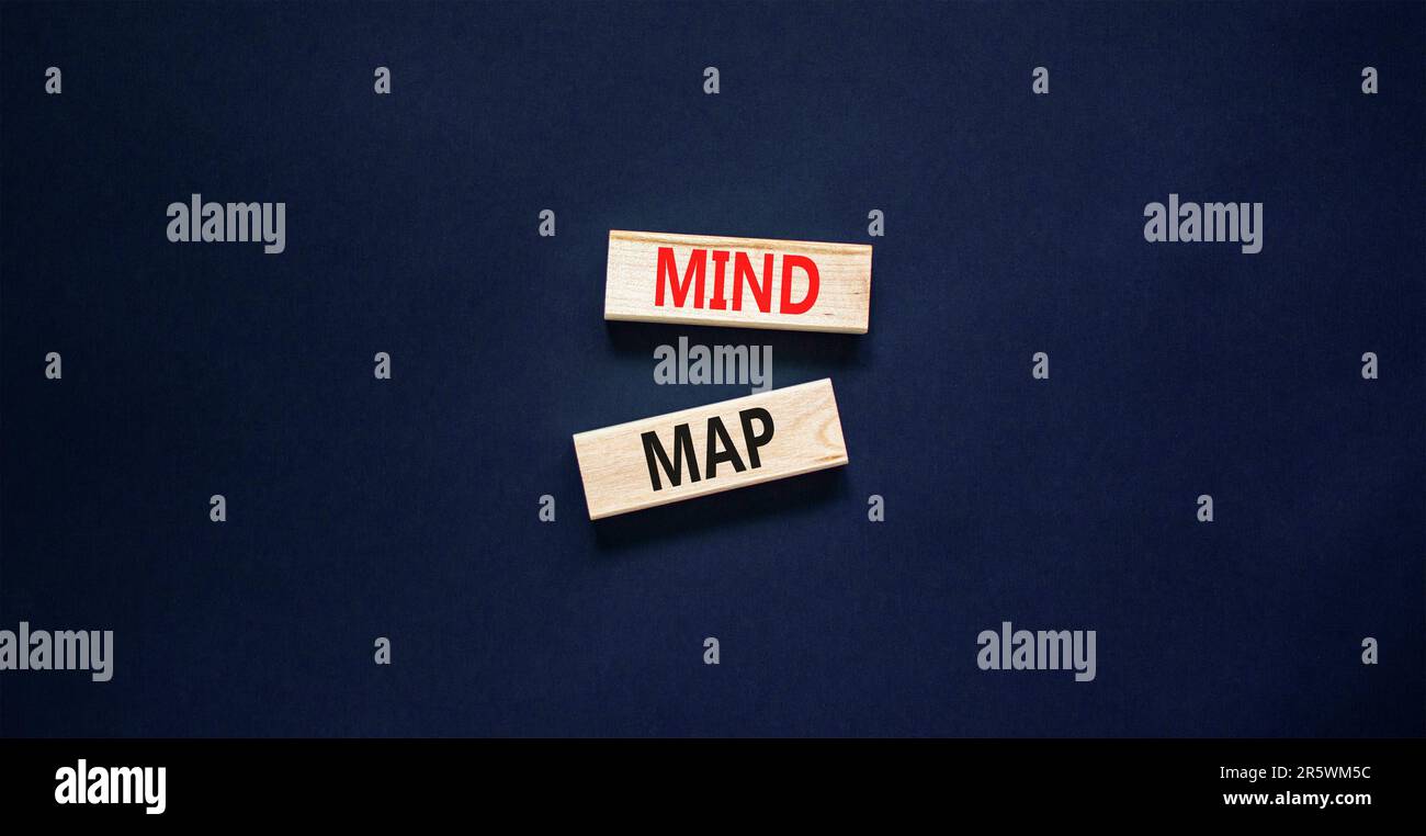 Mind map symbol. Concept words Mind map on wooden blocks on a beautiful ...
