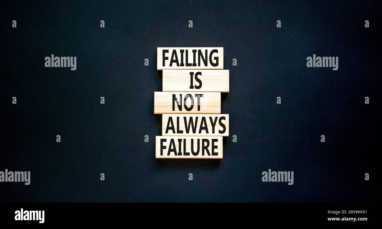 Failure or failing symbol. Concept words Failing is not always failure ...