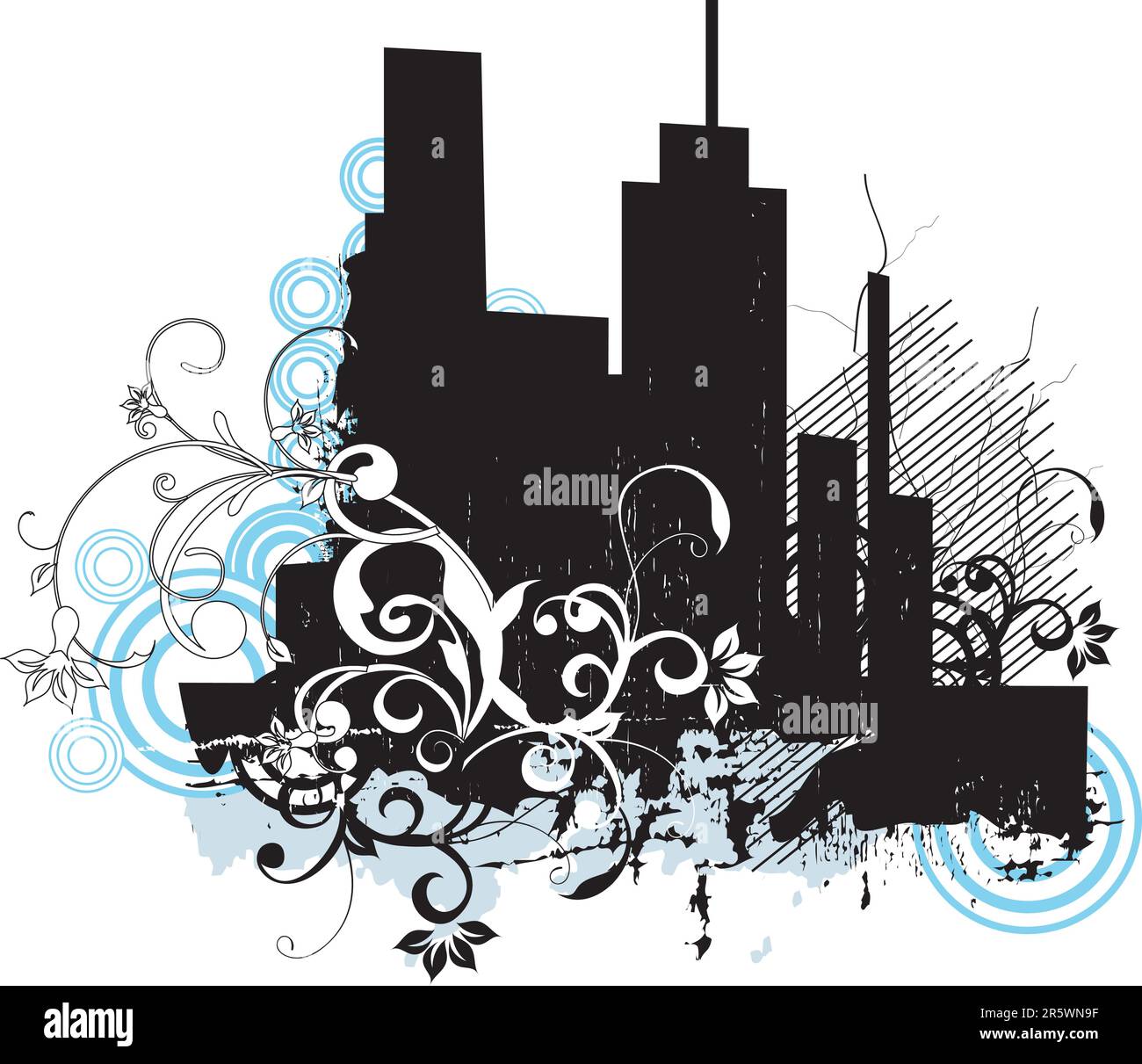 Artistic composition of buildings Cut Out Stock Images & Pictures - Alamy