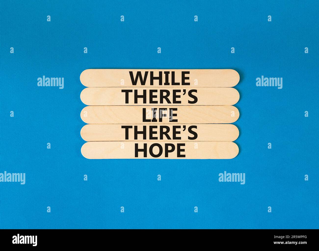 Life and hope symbol. Concept word While there is life there is hope on ...