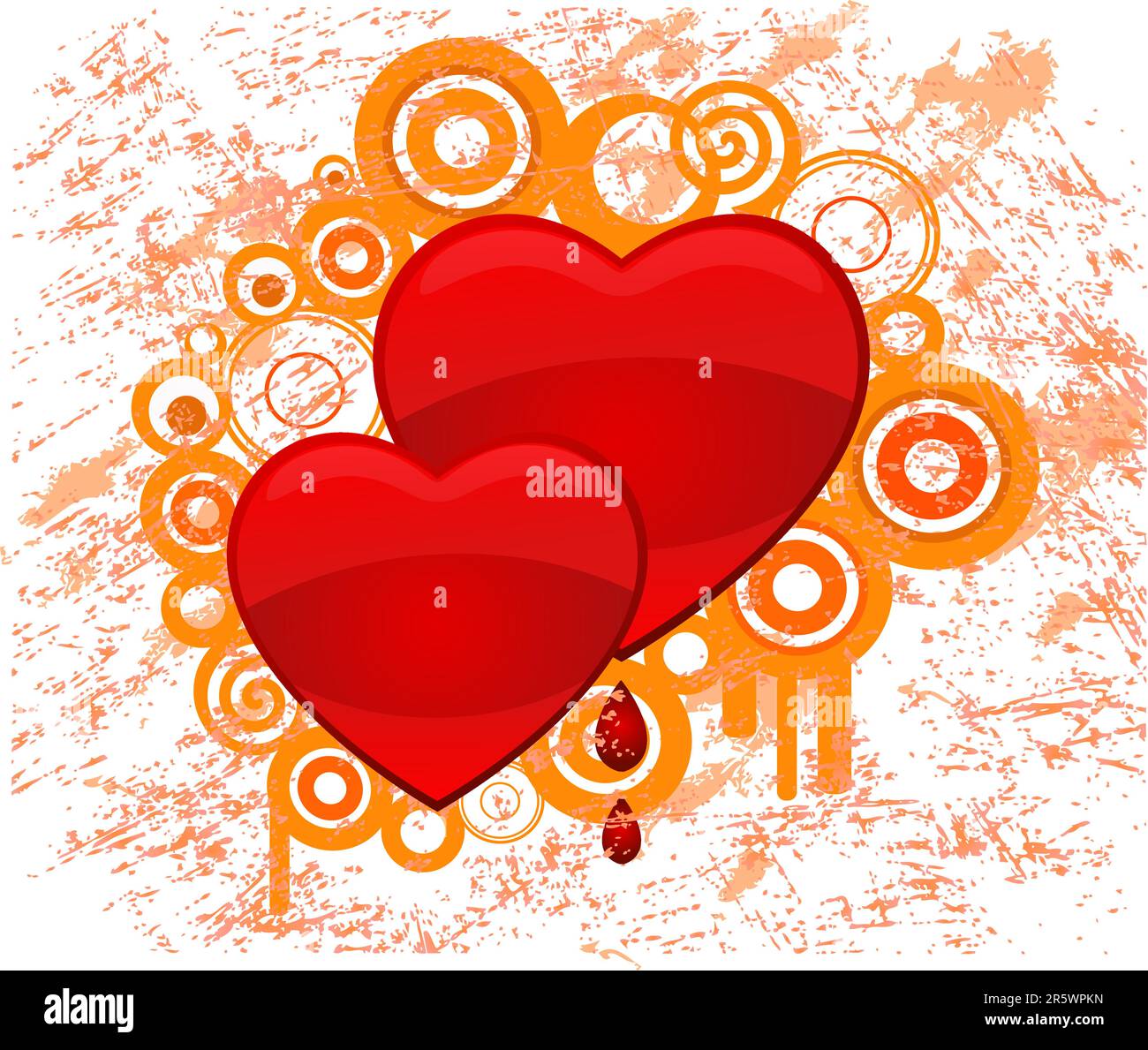 Retro groovy love heart Stock Vector Images - Alamy