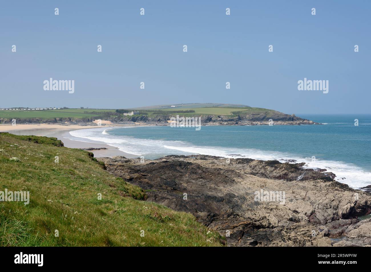 Harlyn Bay beach, Cornwall, England, UK Stock Photo - Alamy