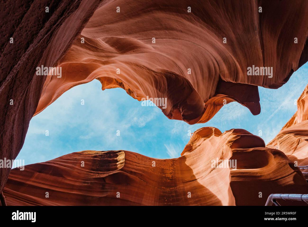 An elevated view of a canyon, with towering rock formations Stock Photo ...