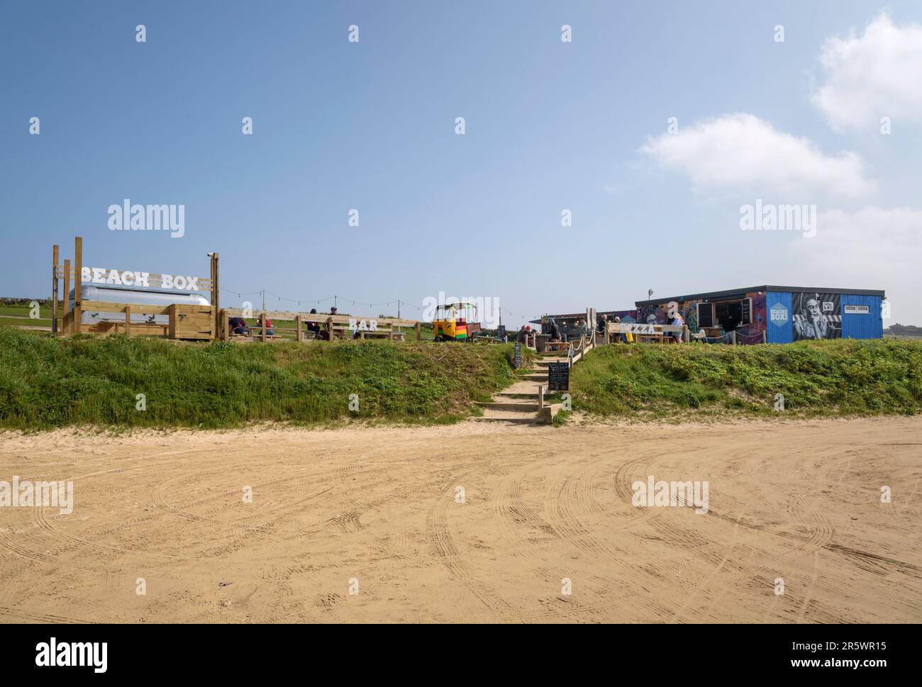 Beach bar cafe at Harlyn Bay, Cornwall, England, UK Stock Photo - Alamy