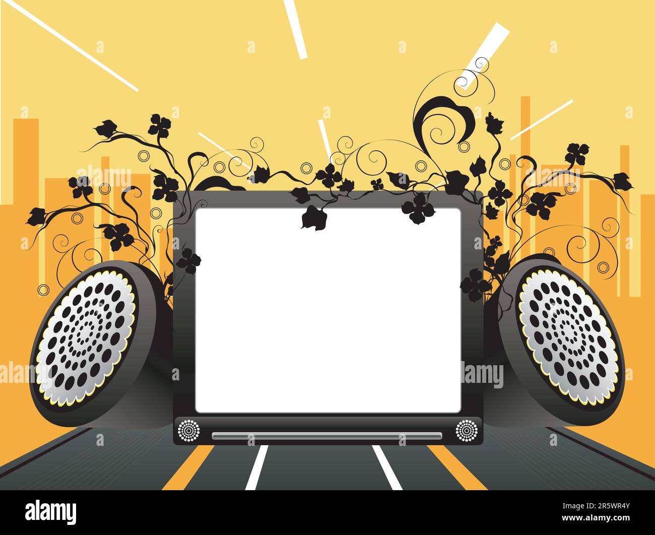 Artistic modern music background Stock Vector Images - Alamy