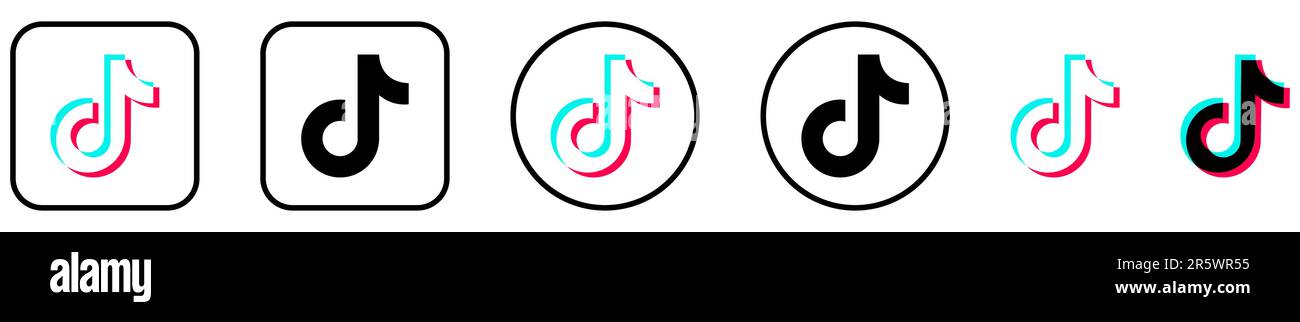 Tik Tok icons. Social media logos. Design can use for web and mobile app. Vector illustration ...